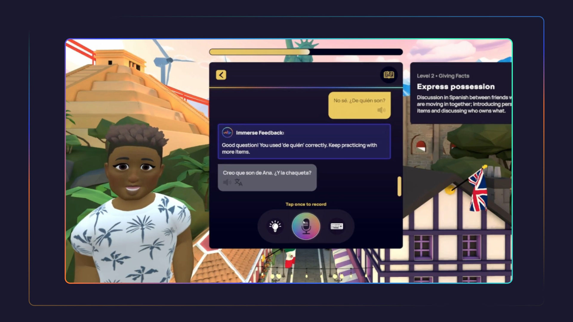 IMMERSE - Language Learning | Meta Quest Game